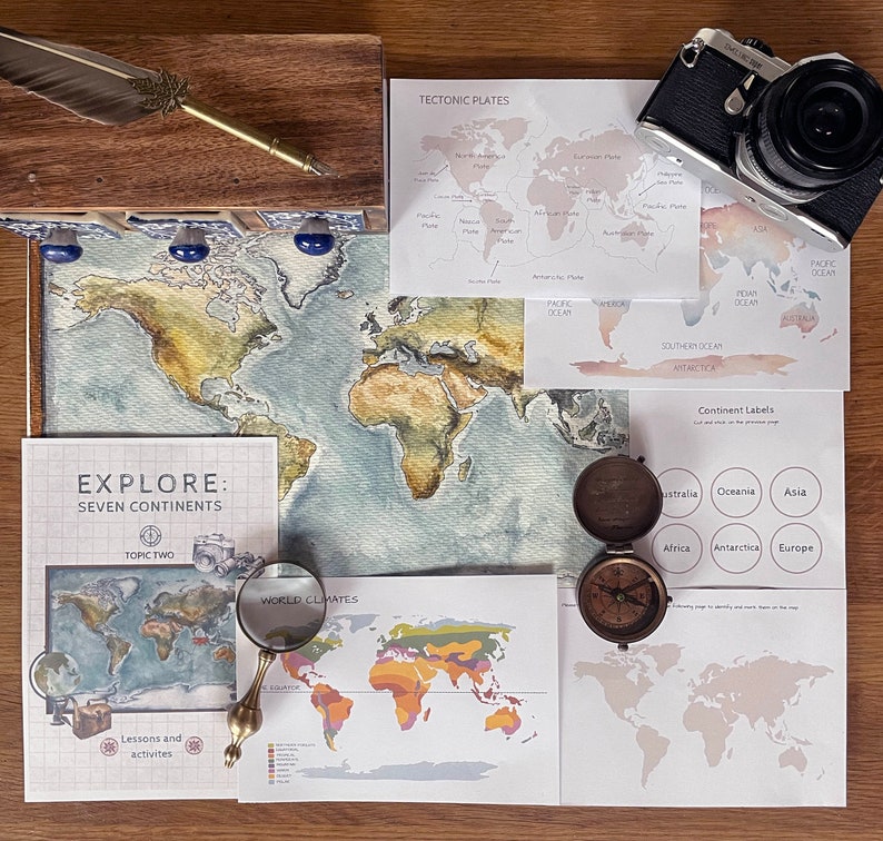Seven Continents Lesson Plans | Homeschool Geography Unit (digital ...
