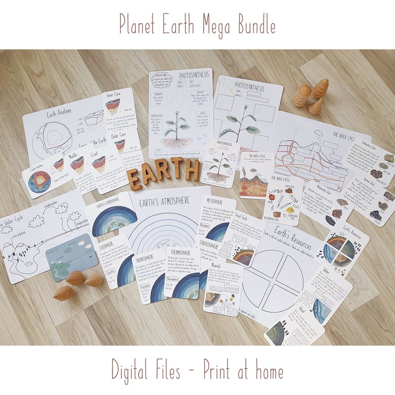 Earth Science Learning Bundle: Homeschool Printables & Activities (PDF ...