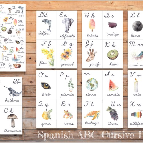 DIGITAL Spanish ABC and Numbers Posters Montessori Materials - Etsy