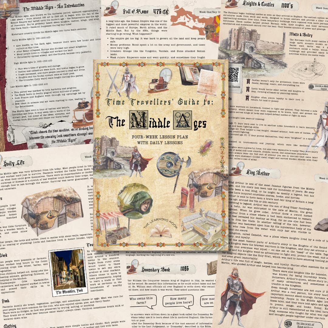 Middle Ages Homeschool History Unit | Medieval Times Activities ...
