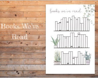 Books Read Chart - Etsy