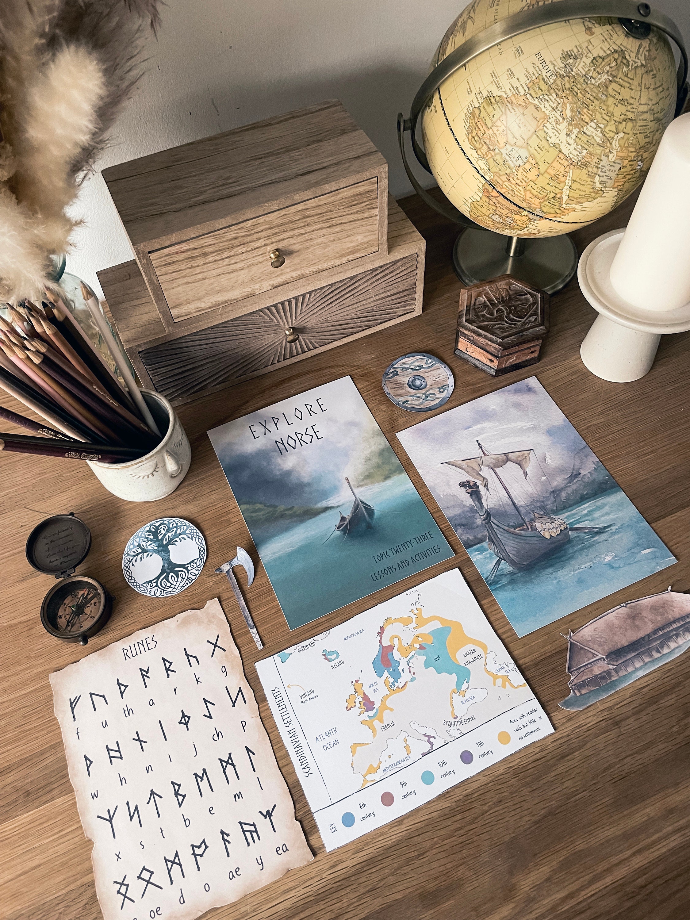 DIGITAL Explore the Vikings | Norse Mythology Lapbook & Lesson Plan - Etsy