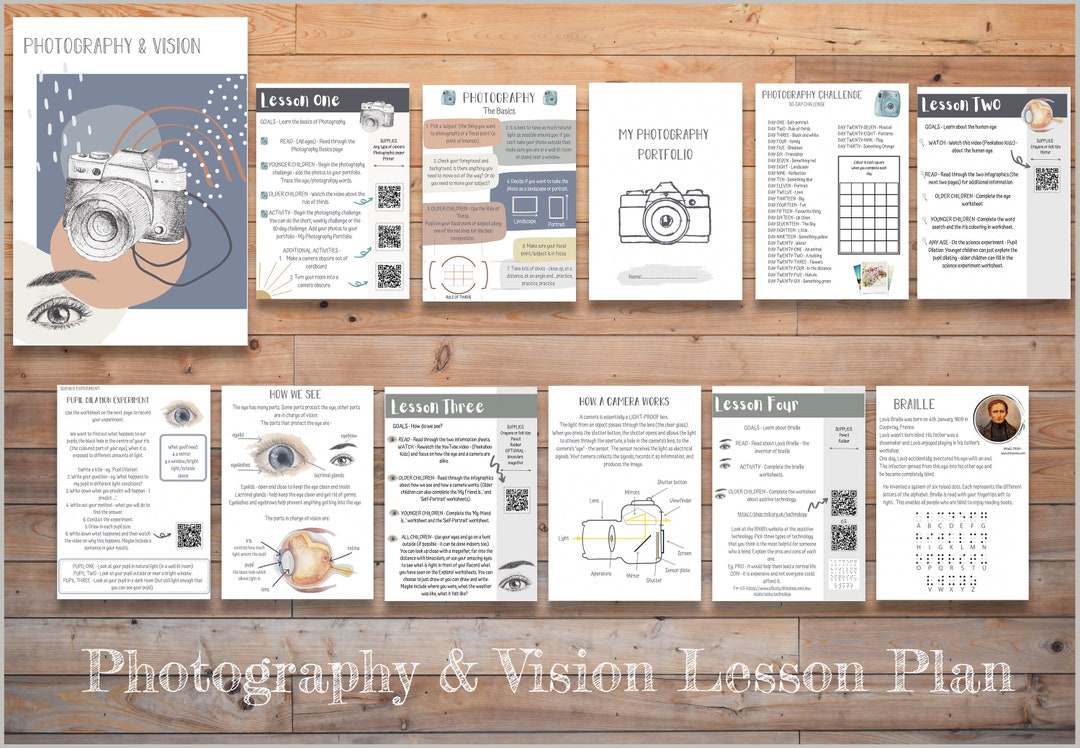 Photography & Vision Homeschool Lesson Plan | Ages 5-11 (digital ...