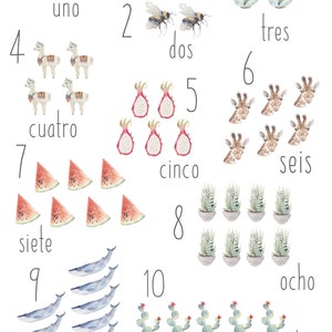 DIGITAL Spanish ABC and Numbers Posters - Etsy