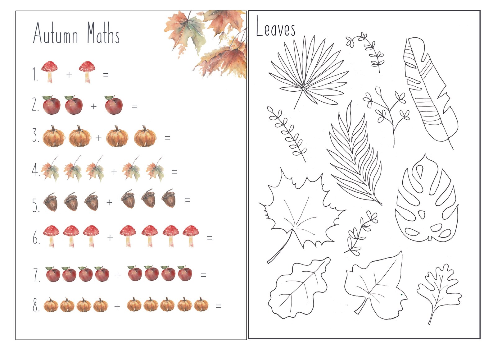 DIGITAL Autumn Log Nature Journal Montessori at Home | Etsy