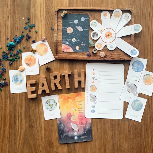 DIGITAL Moon Phases and Planets Poster Montessori Materials - Etsy Canada