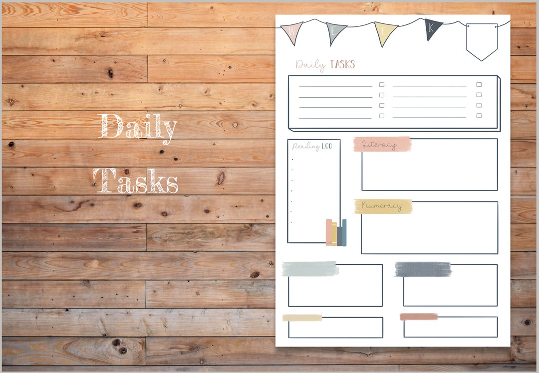 Digital Daily Task Planner Sheet | Printable Organiser for Productivity ...