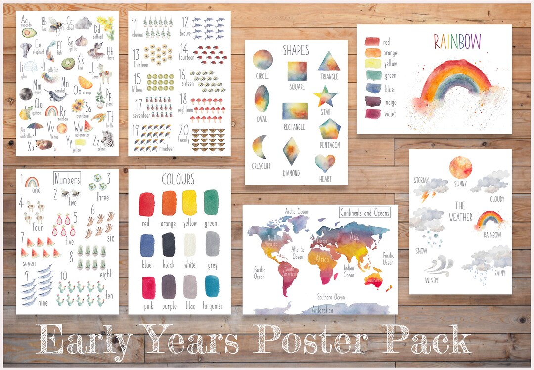DIGITAL Early Years Poster Pack - Etsy