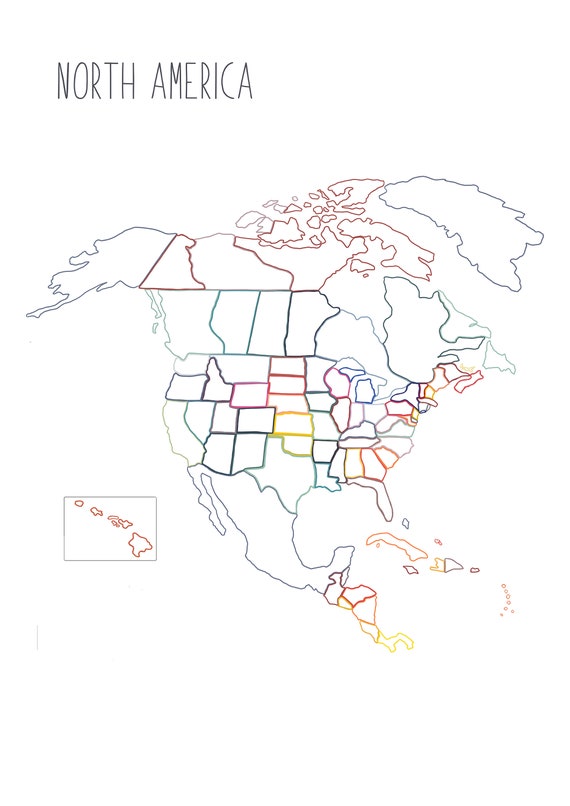Hojas De Trabajo Imprimibles De América Del Norte