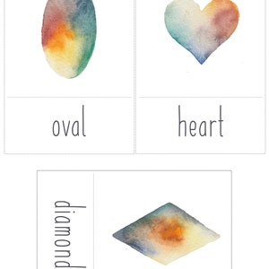 DIGITAL Shapes Poster and Match Set - Etsy