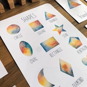DIGITAL Shapes Poster and Match Set - Etsy