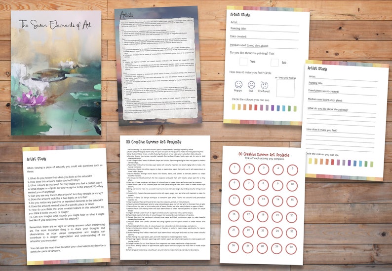 Seven Elements of Art Guide: Educational Resource (digital Download) - Etsy