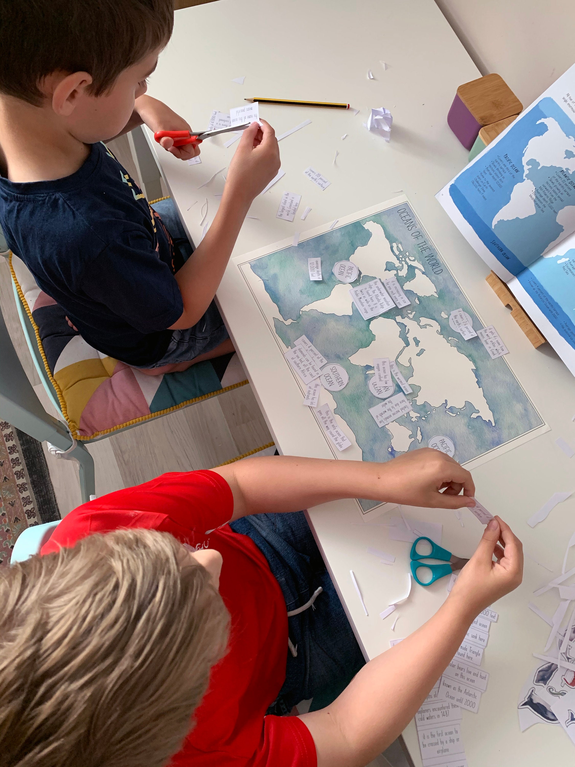 DIGITAL Oceans of the World Label Activity Home School - Etsy