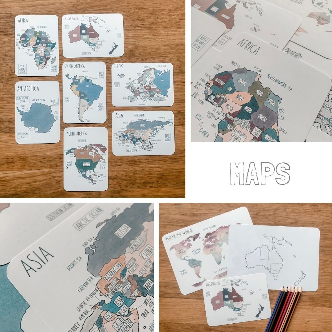 DIGITAL Maps Cards - Etsy