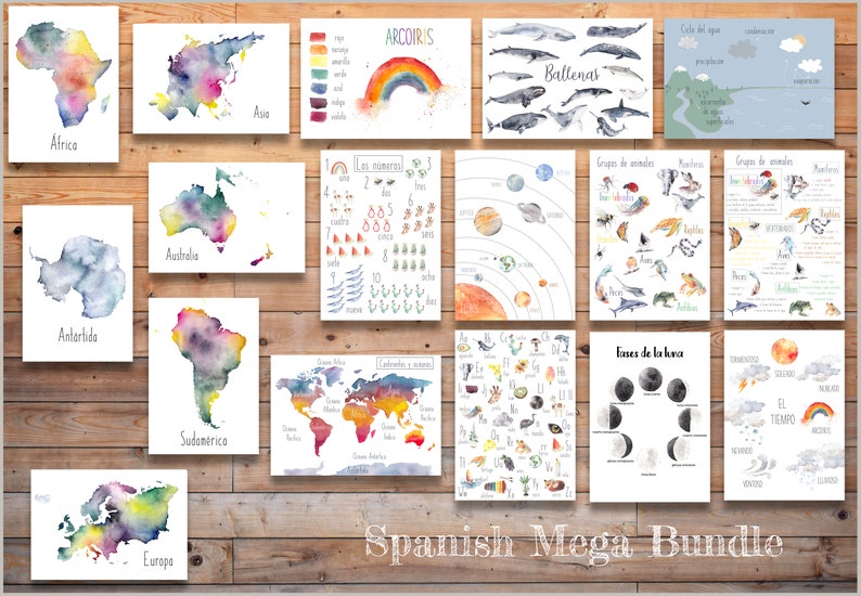 DIGITAL Spanish Mega Educational Bundle Spanish Abc Spanish - Etsy