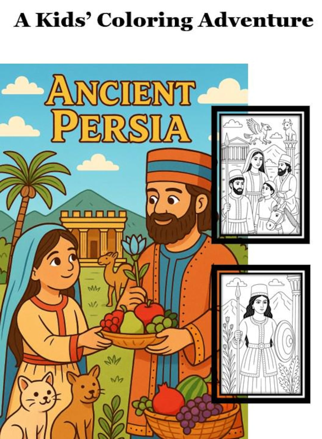 Ancient Persia Coloring Pages for Kids – Fun Historical Scenes, Iranian ...