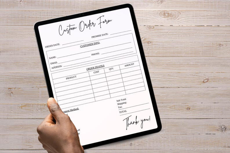 Custom Order Form Printable, Small Business Template (PDF & PNG) - Etsy