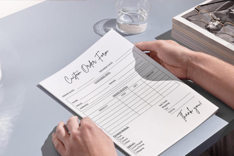 Custom Order Form Printable, Small Business Template (PDF & PNG) - Etsy