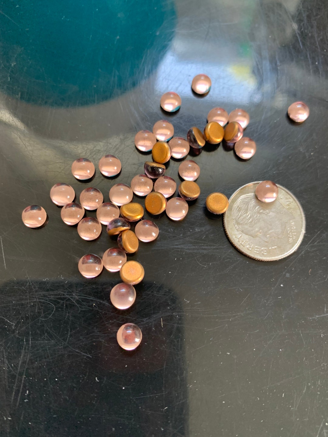 Vintage Swarovski Light Amethyst Looks Like Blush Pink Cabochons 5mm ...