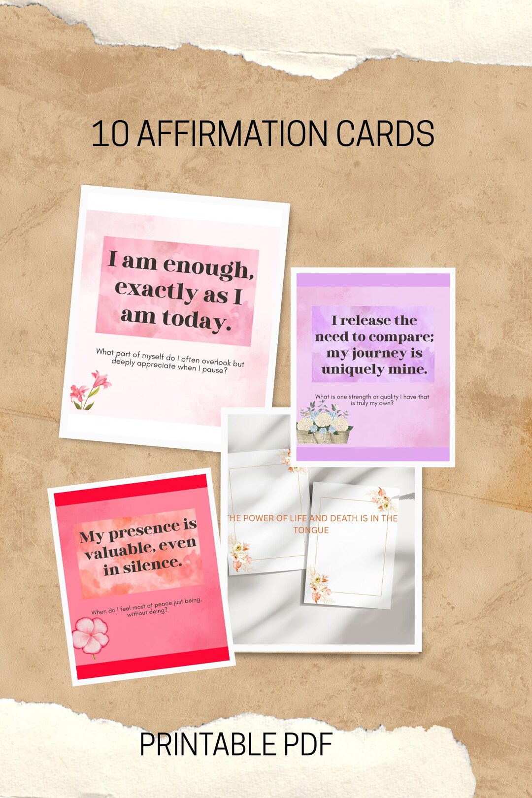 10 Affirmation & Reflection Cards for Self-doubt - Etsy