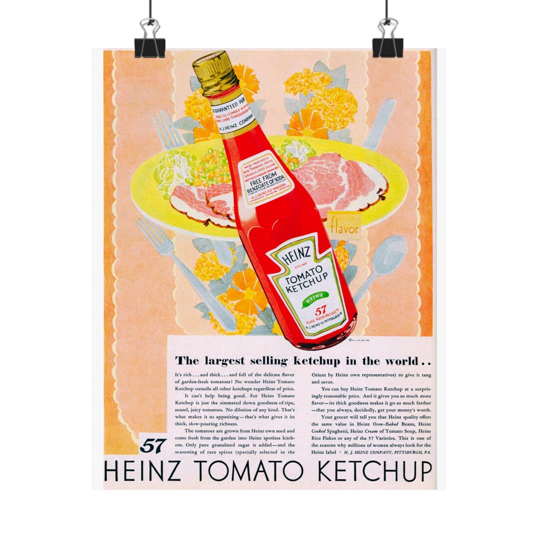 Vintage Kitchen Heinz Ketchup Art Print - Etsy UK