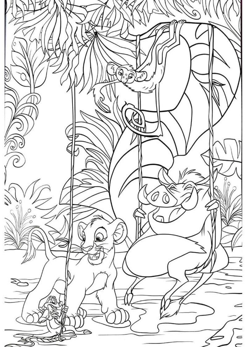 Simba Coloring Book: 100-page Lion King Printable (PDF Download) - Etsy