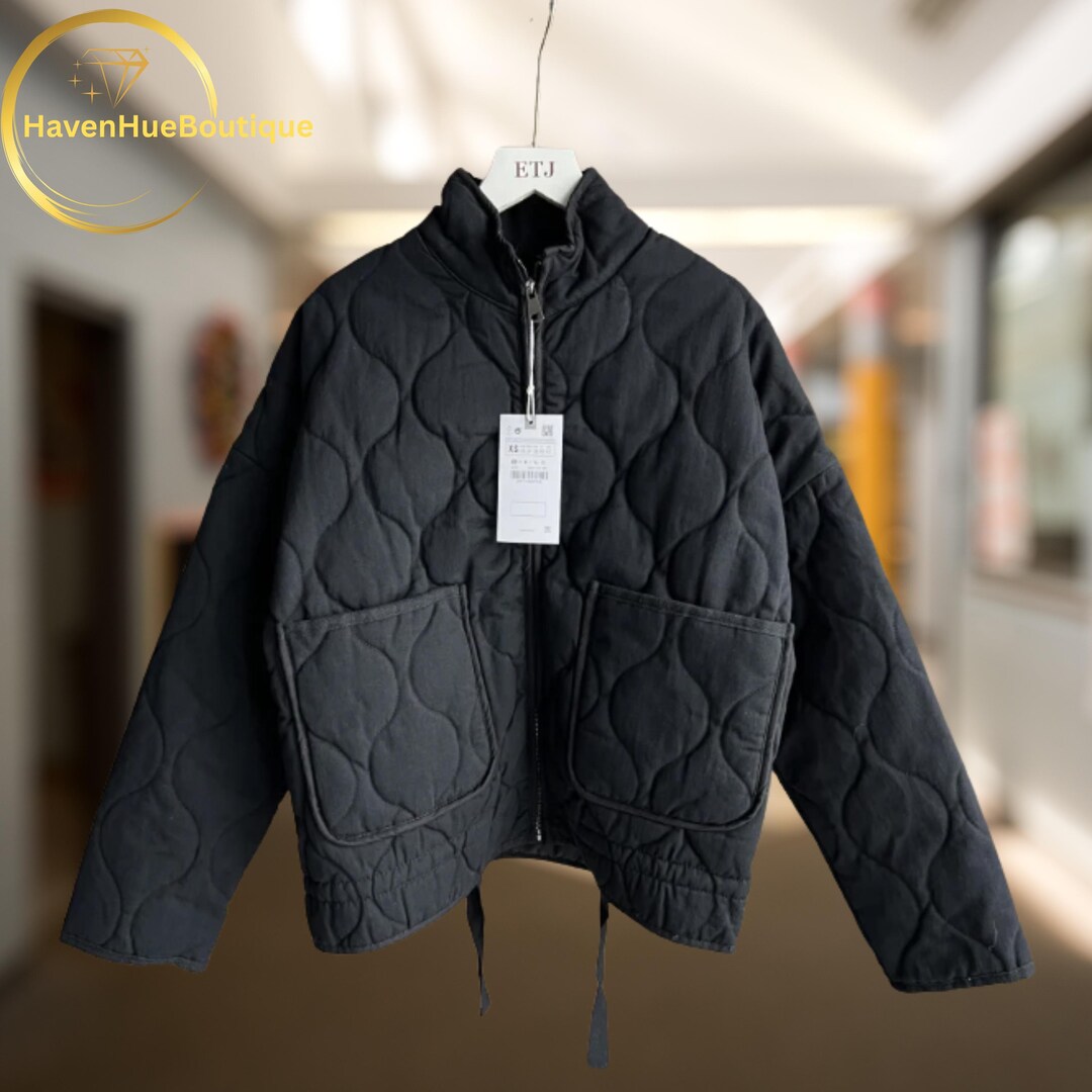 Cream Quilted Jacket: Lightweight Oversized Zip-up Coat - Etsy