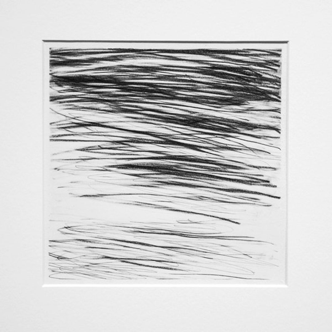 River Surface III - Graphite Drawing (in Mount) - Etsy