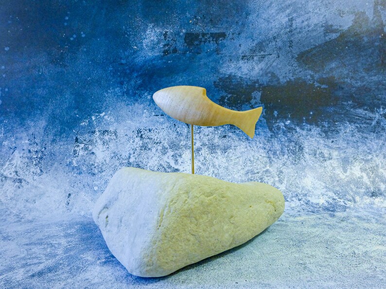 Hand Carved Wooden Fish (lime) - Etsy