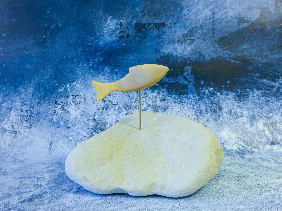 Hand Carved Wooden Fish (lime) - Etsy