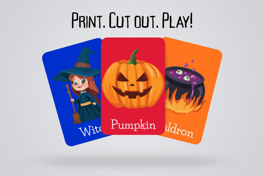 Halloween Matching Game for Kids: Spooky Card Pairs (PDF) - Etsy