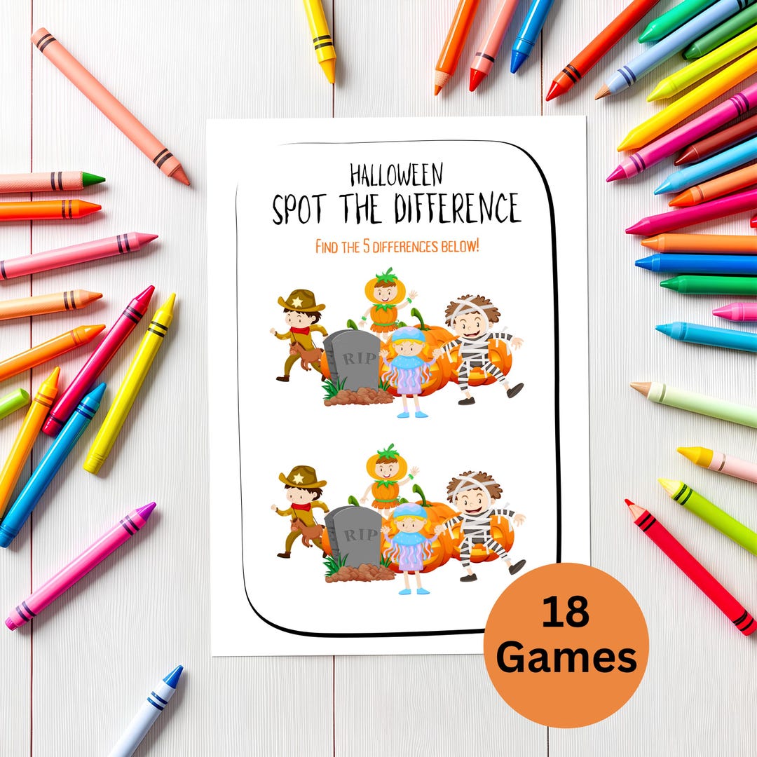 Halloween Printable Games: Family Party Activities Bundle (PDF) - Etsy