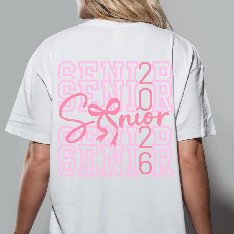 Senior 2026 PNG: Coquette Bow, Graduation Shirt Design (digital ...