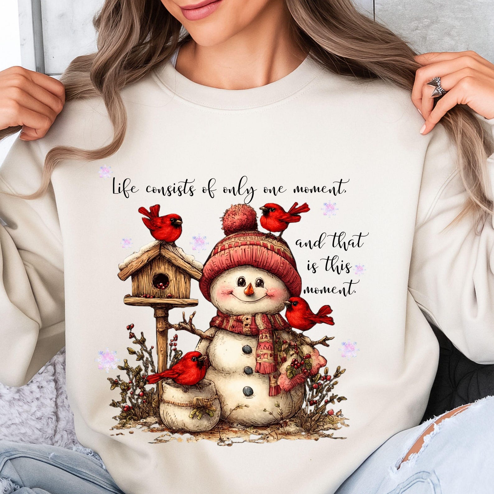Christmas Snowman Cardinal Clipart | Holiday Sublimation Design (PNG ...