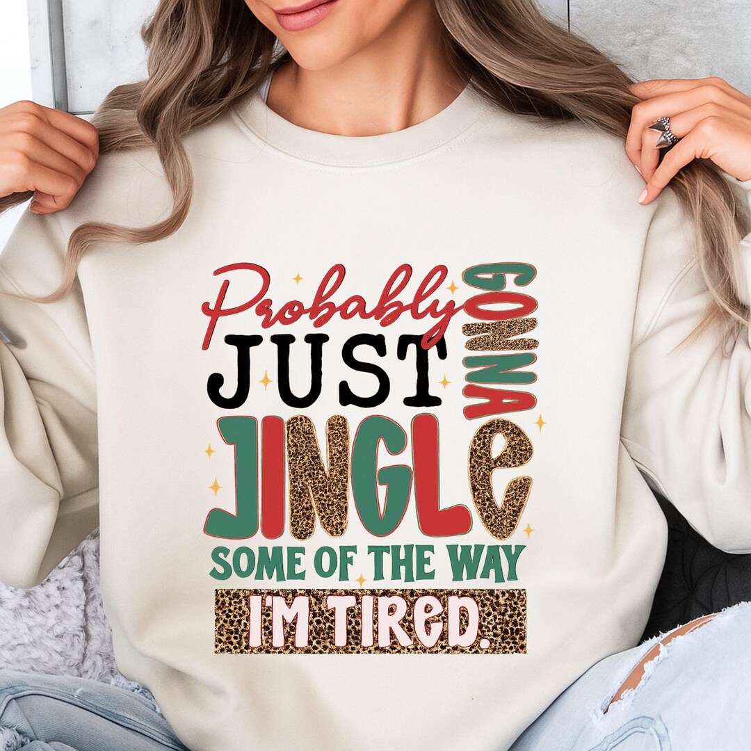 Funny Christmas Jingle PNG, Leopard Print, Retro Holiday Design ...