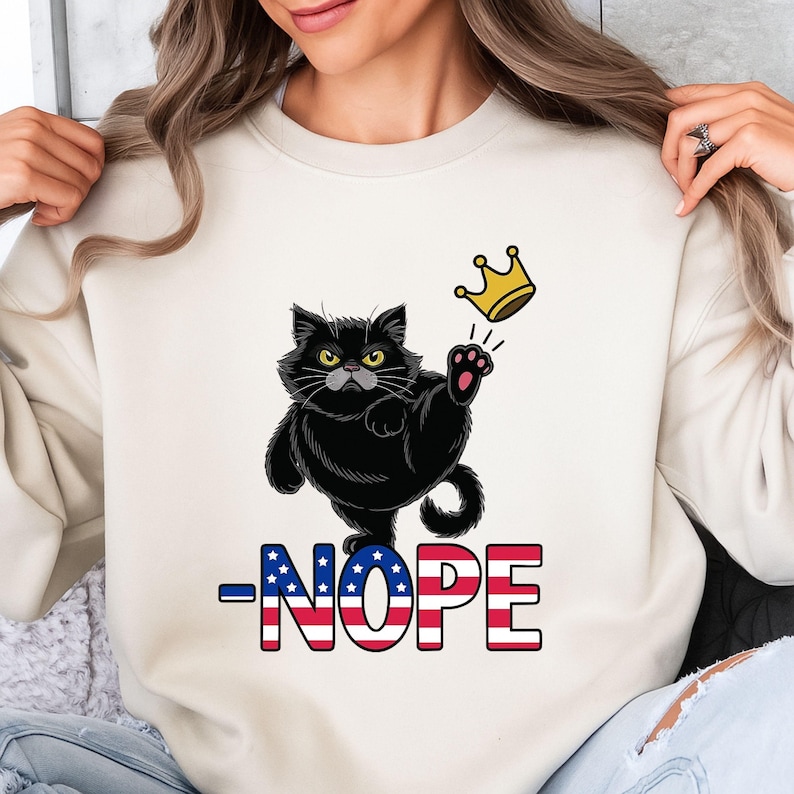 No Kings in America Black Cat - Patriotic USA - PNG (digital Download ...