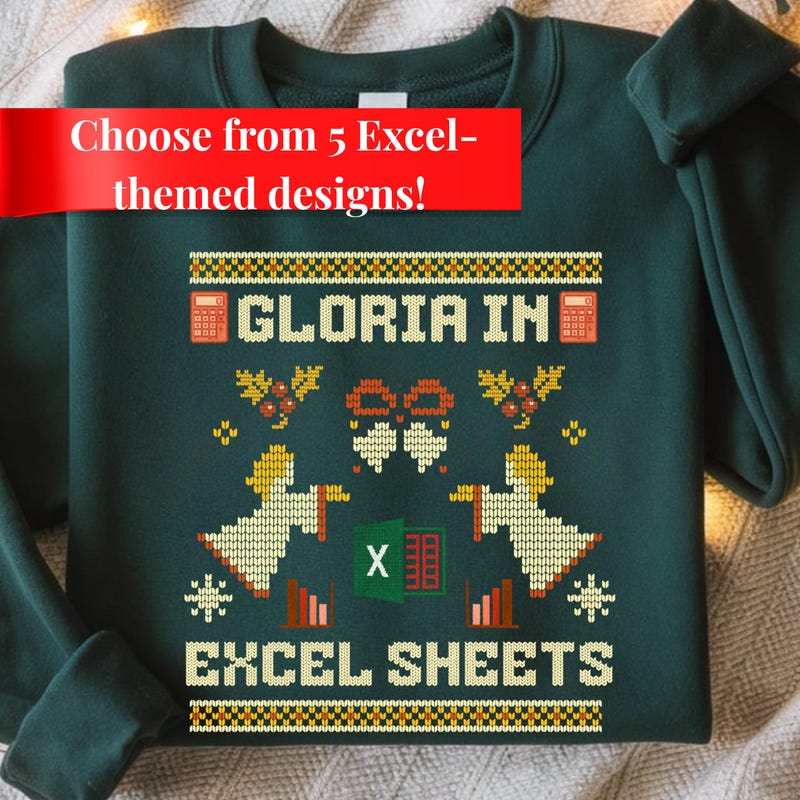 Excel Spreadsheet Sweater - Etsy