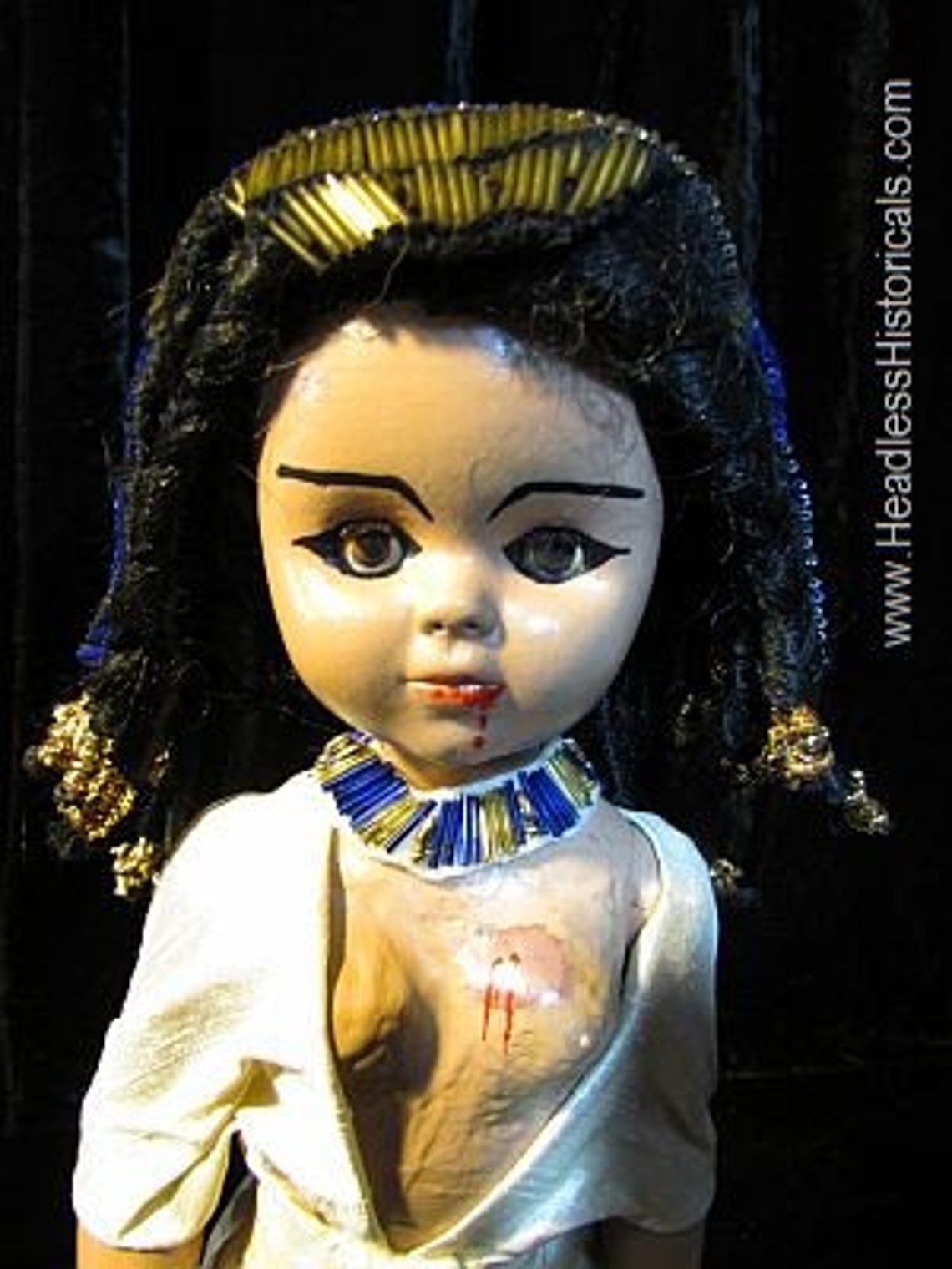 Egyptian Queen Cleopatra Suicide by Snake Bite. Gruesome Effigy Doll by ...