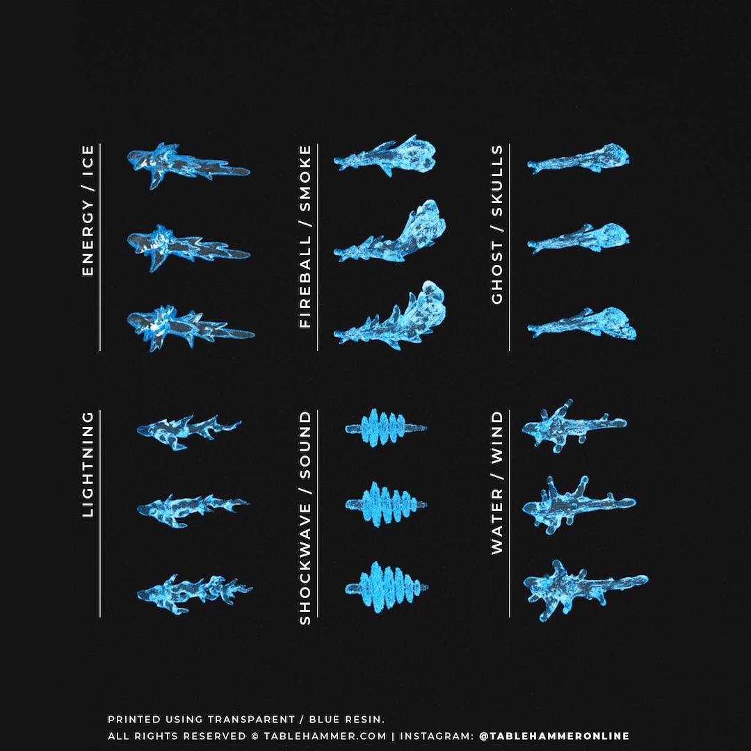 20x Crystal Resin Gunfire Effect for Grimdark Miniatures - Weapon ...