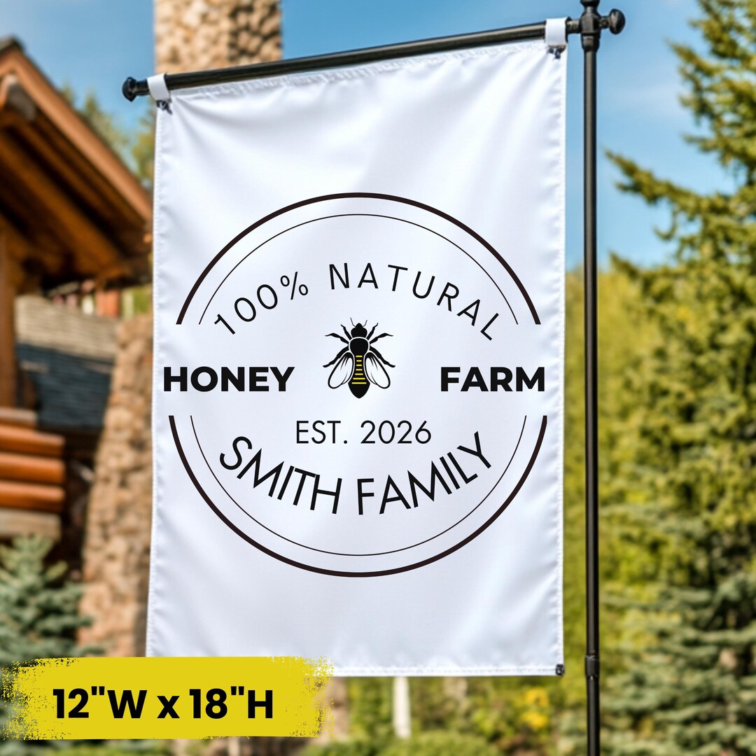 Customizable Homestead Banner, Farmhouse Flag, Personalized Family Farm ...