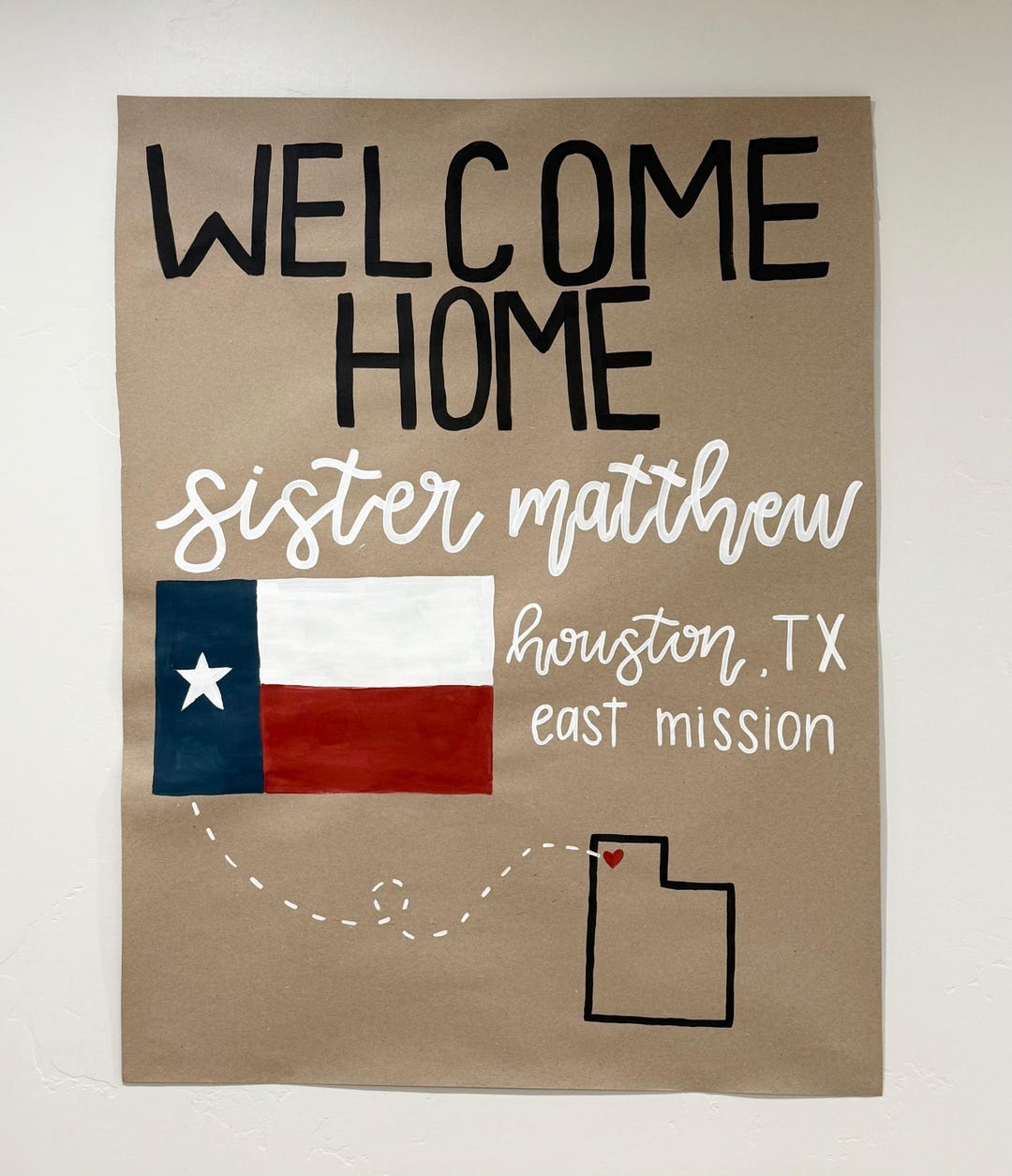 Hand Painted Custom LDS Mission Homecoming Mission Farewell Banner ...