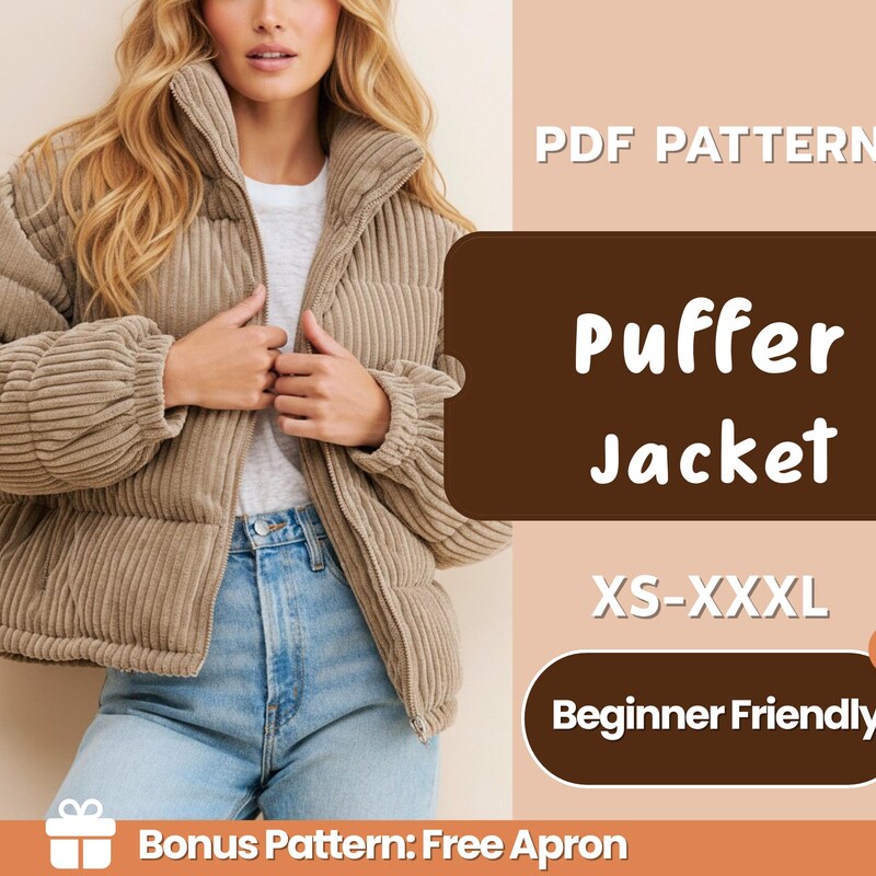 Puffer Coat Pattern - Etsy