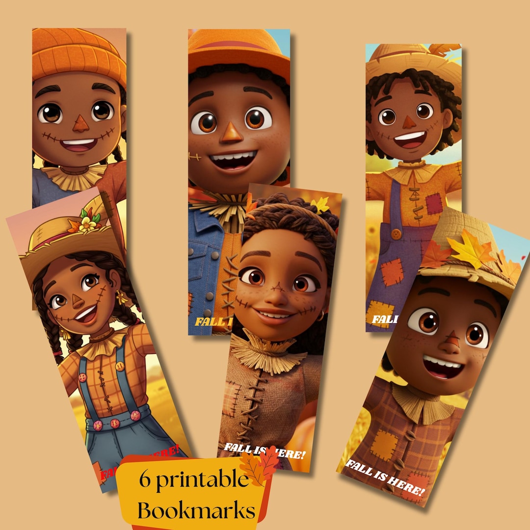 Fall is Here! Scarecrow Friends Bookmarks (downloadable File) - Etsy