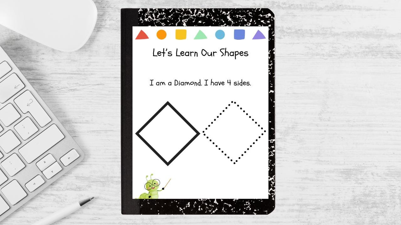 Let's Learn Shapes- Downloadable Sheets - Etsy