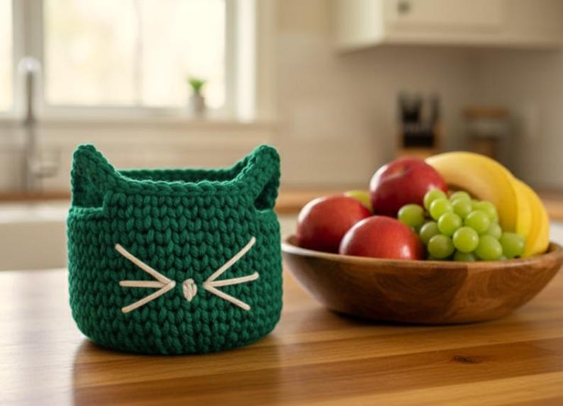 Beginner Crochet Cat Basket PDF Pattern | Instant Digital Download - Etsy