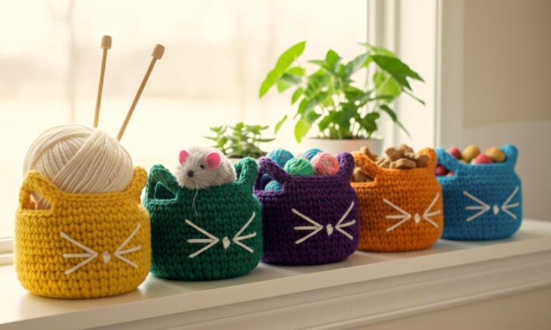 Beginner Crochet Cat Basket PDF Pattern | Instant Digital Download - Etsy