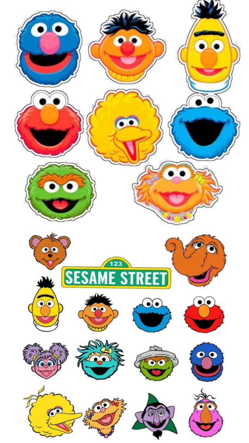 PNG Files Sesame Street Friends - Etsy