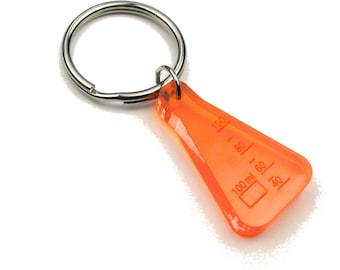 Erlenmeyer Flask Keychain, Chemistry Keychain, Crochet Lab Flask ...
