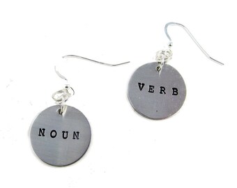 Wire word earrings | Etsy