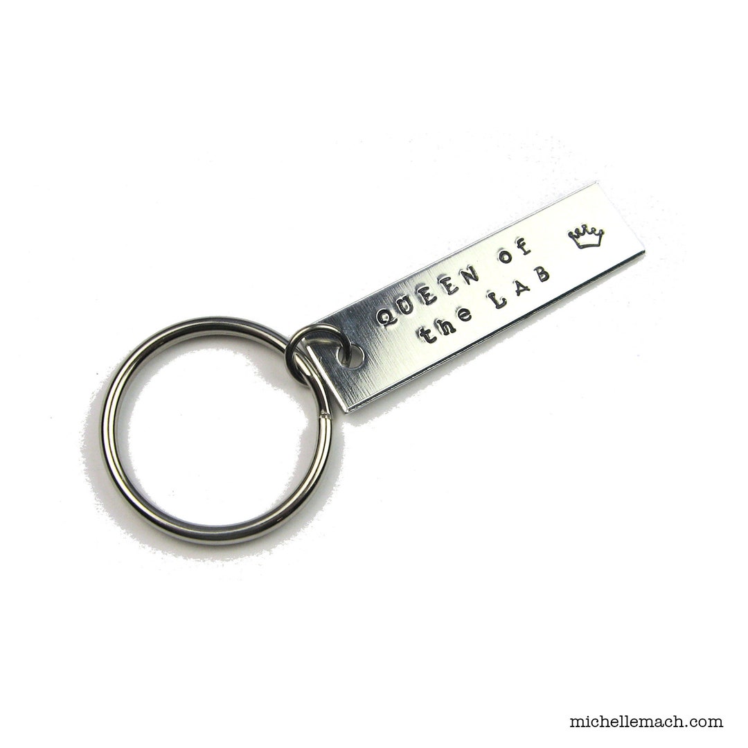 Queen of the Lab - Love Science Keychain With Crown - Etsy